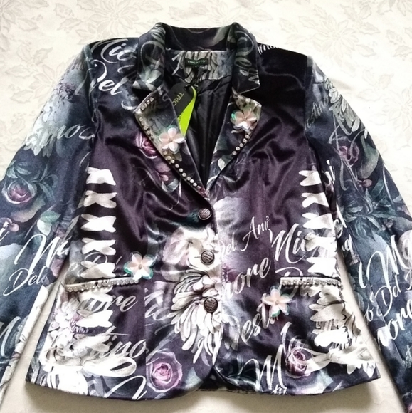 Tricotto | Jackets & Coats | New Crystals Pink 3d Rosette Wearable Art ...